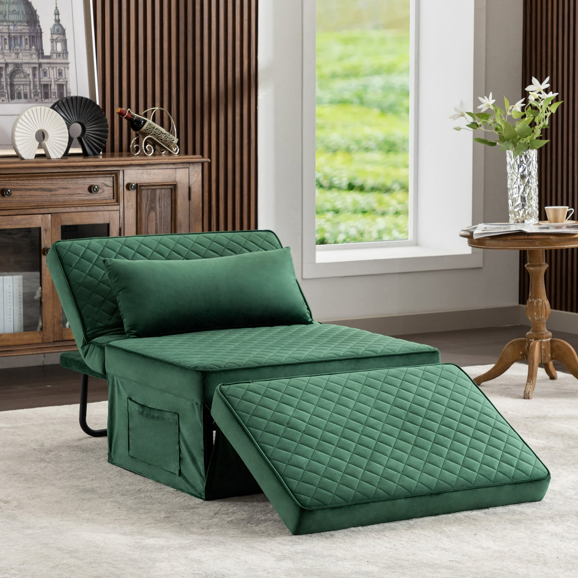 Click here for Bigsyy 4-In-1 Multi-Function Folding Ottoman Velve... prices