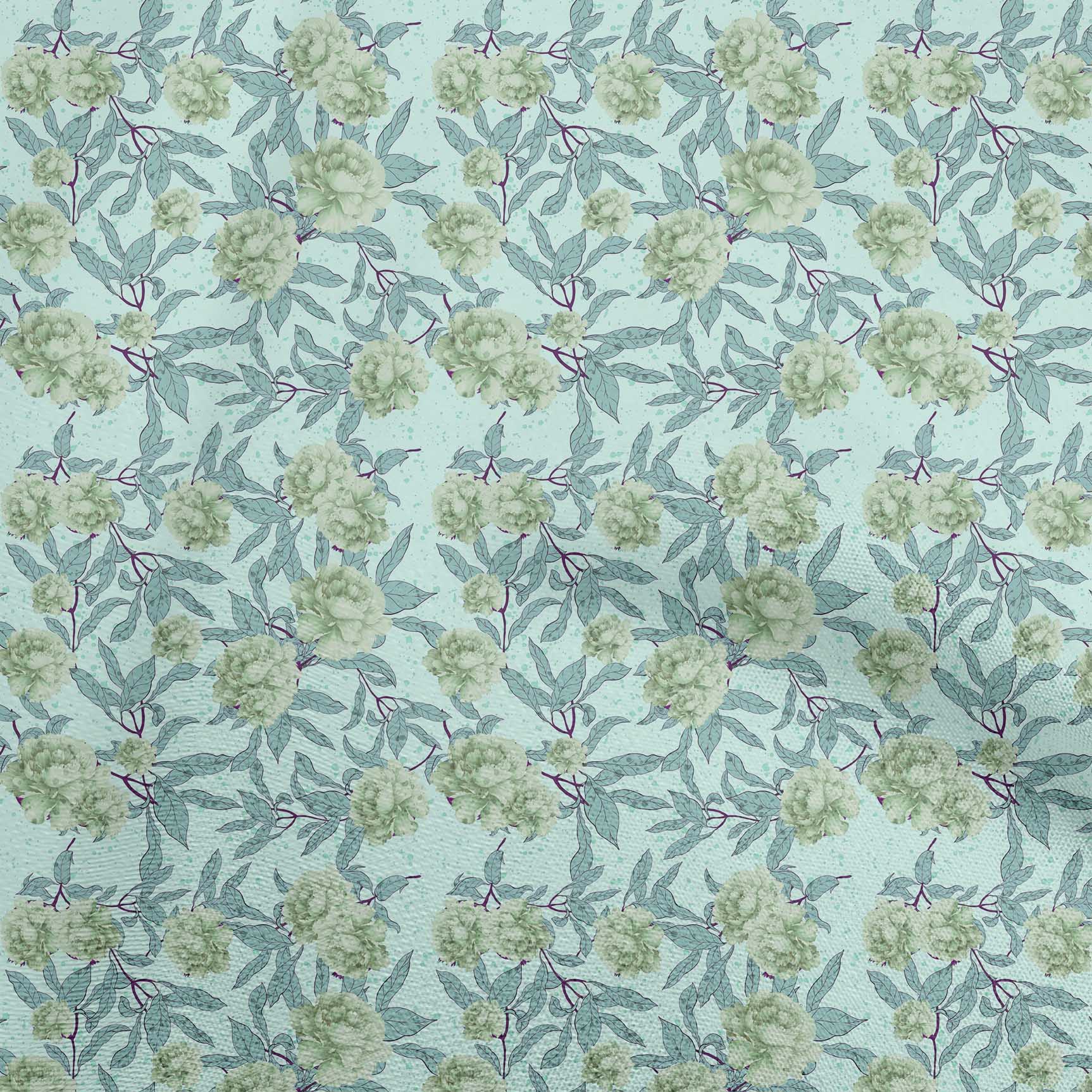 oneOone Viscose Jersey Sky Blue Fabric Watercolor Dress Material Fabric ...