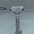 3 Ct Radiant Lab-Created Diamond Engagement Cluster Solitaire Ring 14k ...