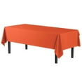 Exquisite 6 Pack Bulk Orange Plastic Tablecloths, Colored Rectangular ...