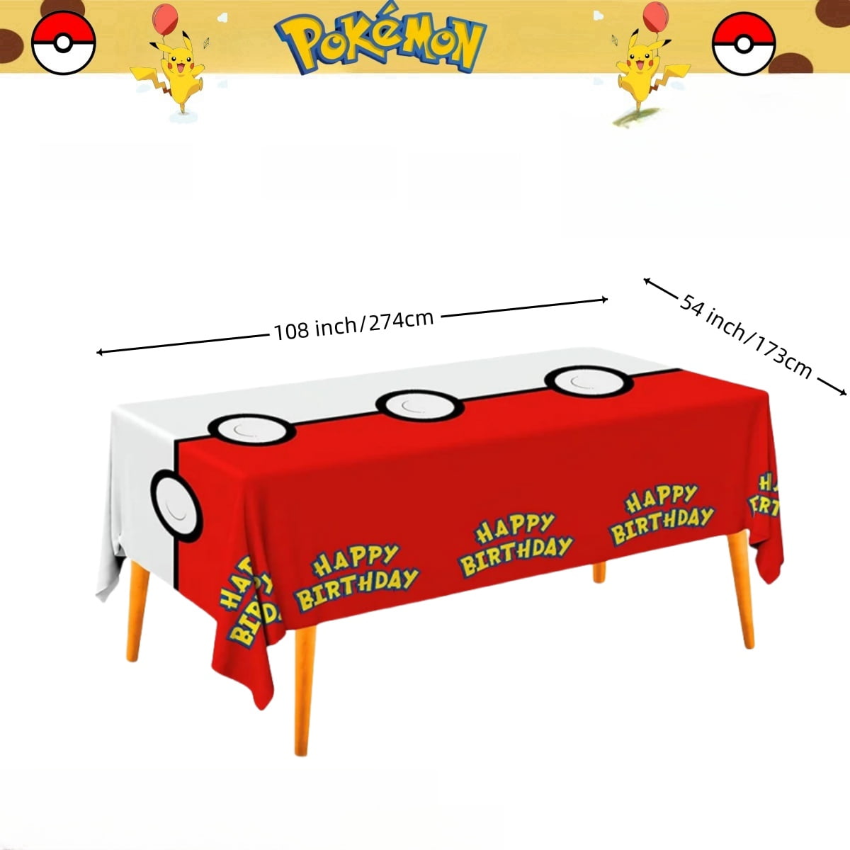 Mantel de Pokémon para decoración de fiesta de cumpleaños, mantel ...