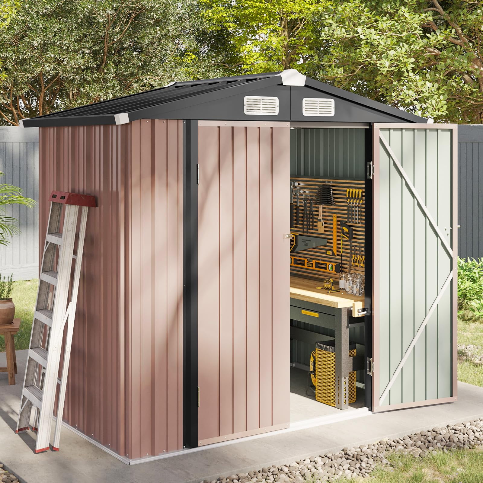 Click here for Oneinmil 6 X 4 Ft Outdoor Storage Shed  Outside Me... prices