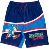 SEGA Sonic Boys Rash Guard Swim Shirt, Swim Trunks Outfit Set, UPF 50 ...