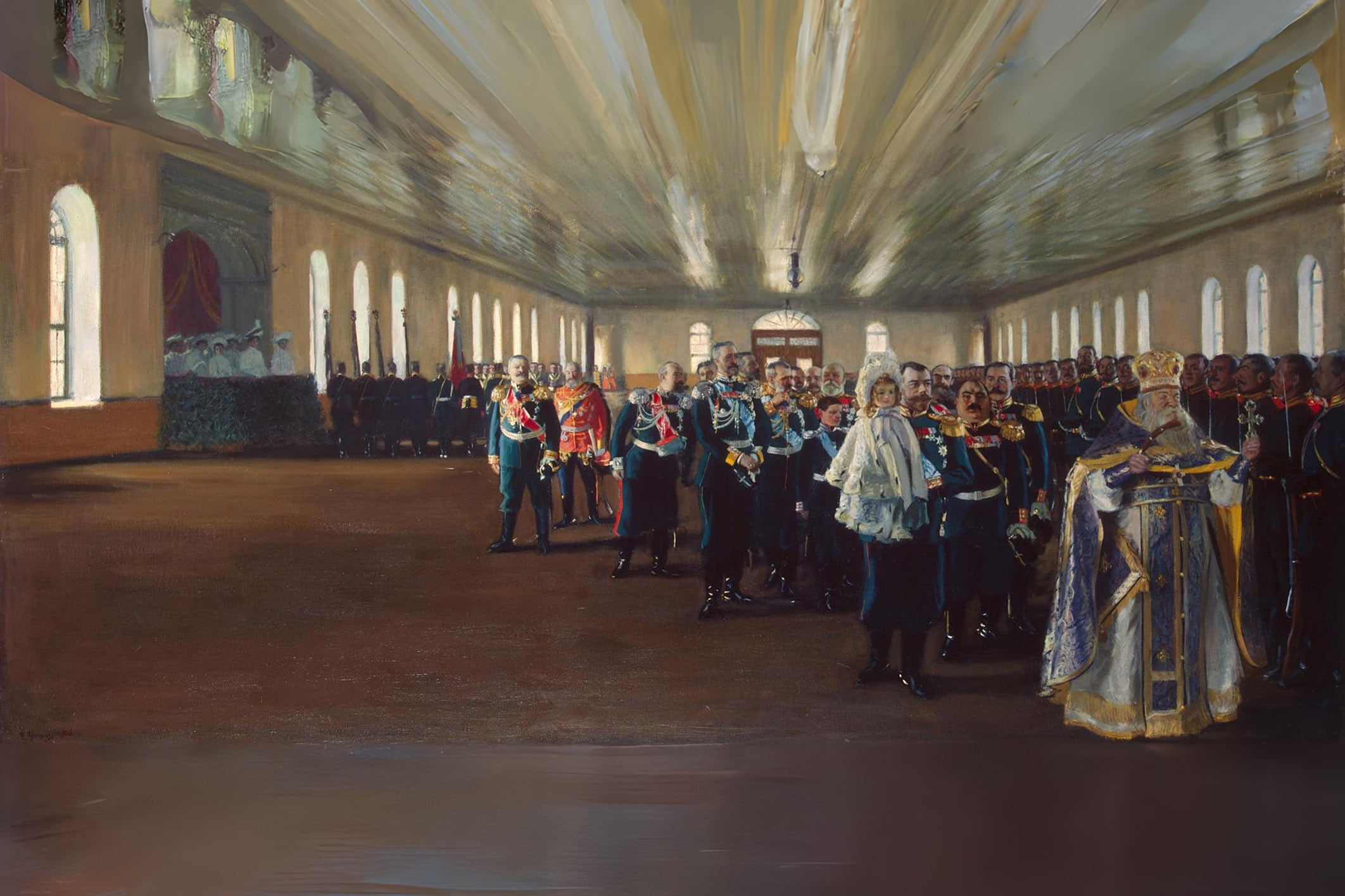 24x36 gallery poster, Tsar Nicholas II visiting the Finland Guard ...