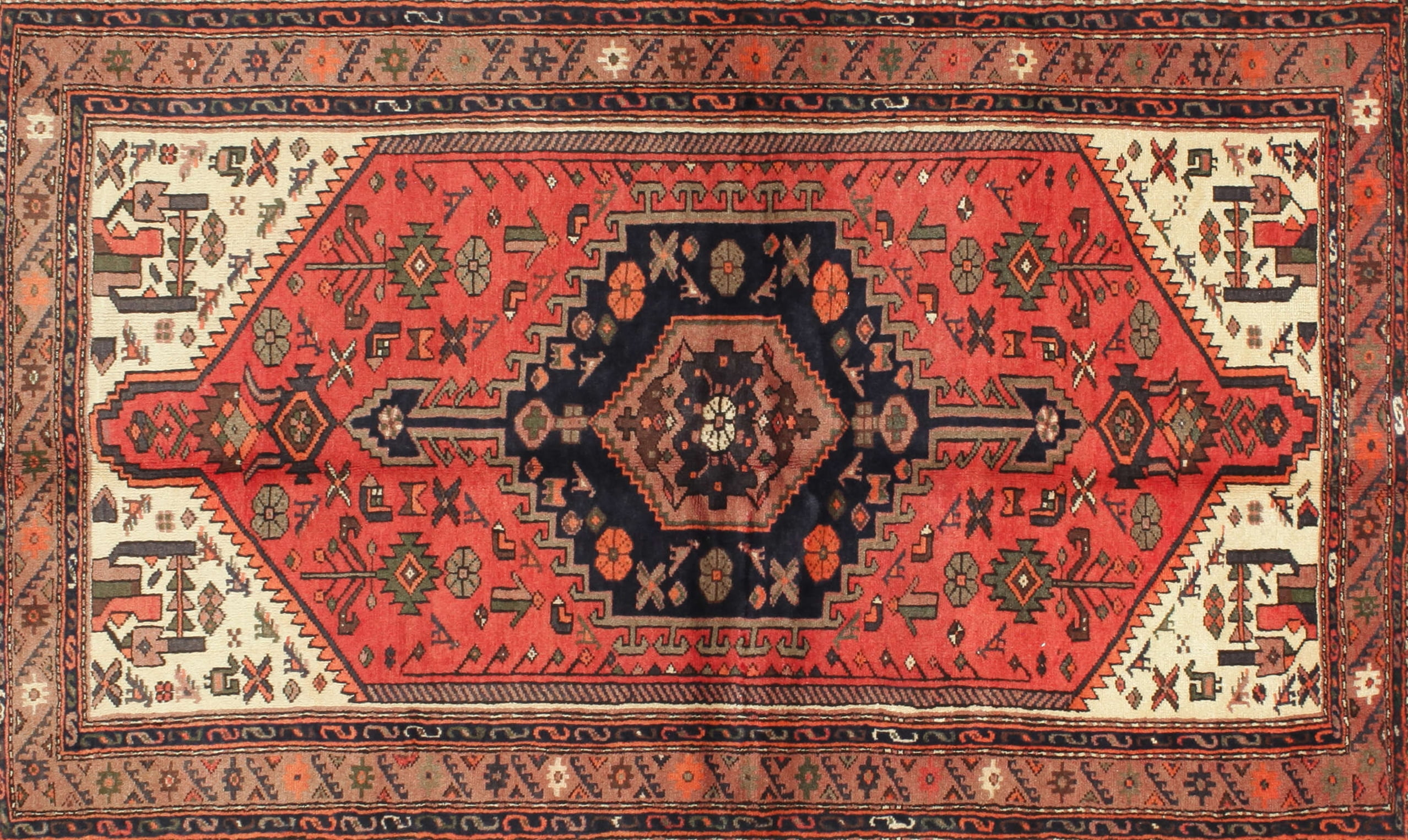 Ahgly Company Indoor Rectangle Traditional Red Persian Area Rugs, 2' x ...