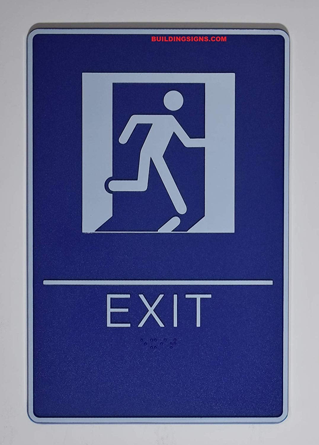 EXIT Sign with Tactile Graphic (exit,6x9 Comes with Double Sided Tape ...