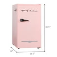 Frigidaire EFR376-C-PINK 3.2-Cu.-Ft. 65-Watt Retro Bar Fridge with Side ...