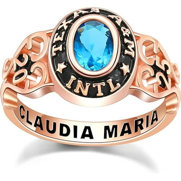 Mementos USA Personalized Sterling Silver or 10kt Gold Class Rings for ...