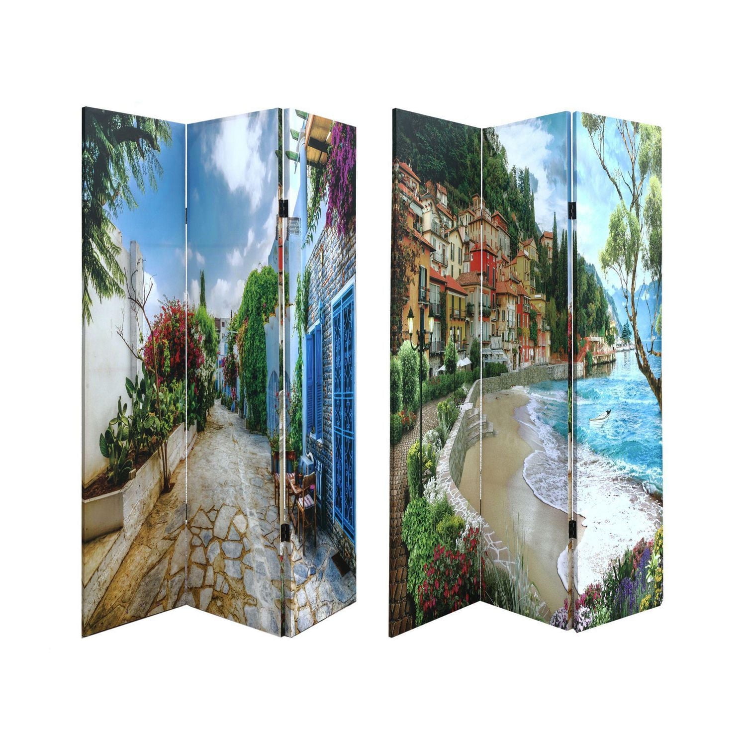 Click here for Ih Casadécor Double Sided Canvas Screen (Wanderlus... prices