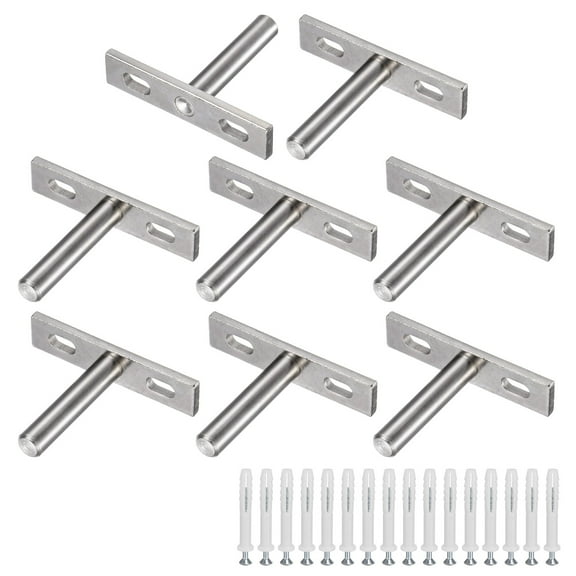 6 Pack Heavy Duty Shelf Bracket, 12 inch Floating Shelf Brackets(1/5 ...