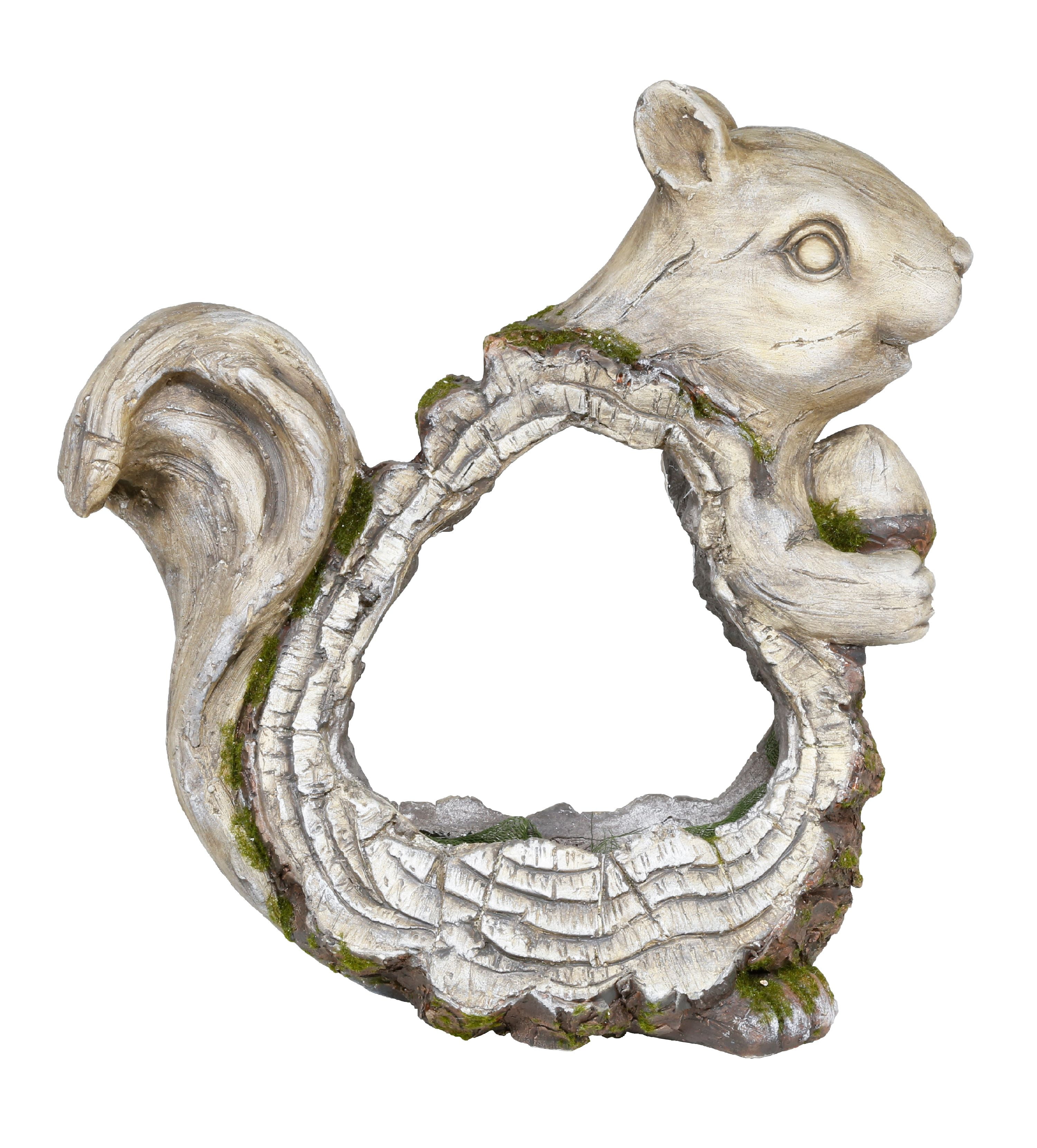 Alpine Woodcut Squirrel Stone Planter, 15 Inch Tall - Walmart.com