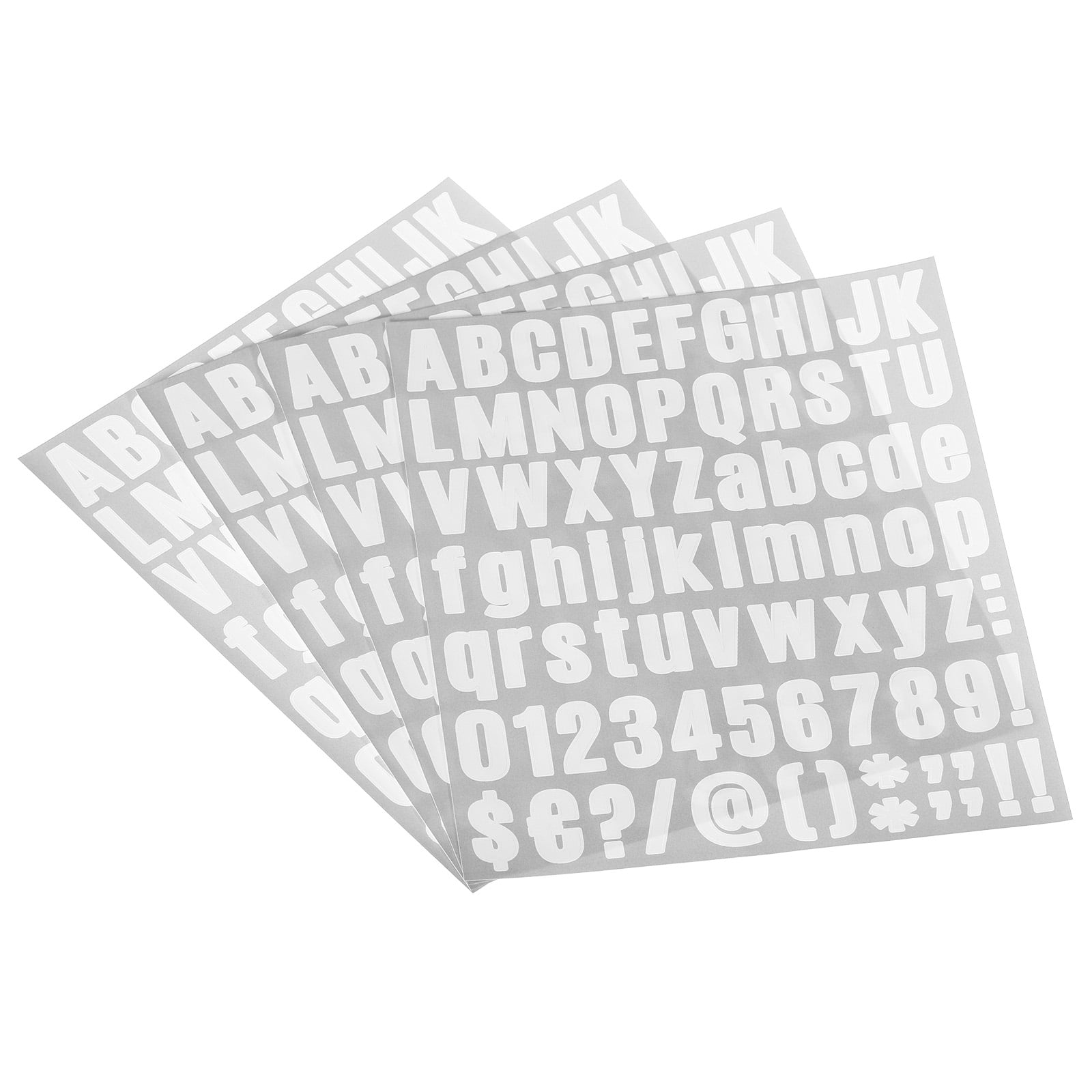 Uxcell Vinyl Self Adhesive Letter Number Sticker Decal Kit, White 81 ...
