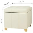 Square Storage Ottoman Faux Leather Tufted Upholstered Footrest ...