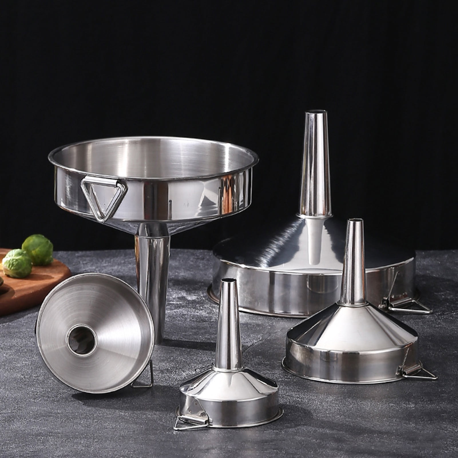 Yesbay Liquid Funnel Food Grade Rust-proof Stainless Steel Oil Funnel ...