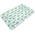Bathroom Rugs Non Slip Washable - Blue Green Slug Shells Kitchen Mats ...