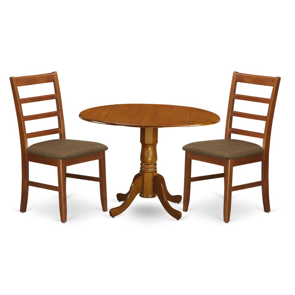 3 PC Kitchen Table set-Dining Table and 2 Microfiber Kitchen Chairs ...