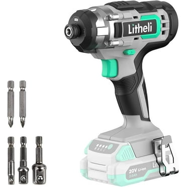 Hammerhead 20V 1/4 Inch Cordless Impact Driver Kit with 1.5Ah Battery ...