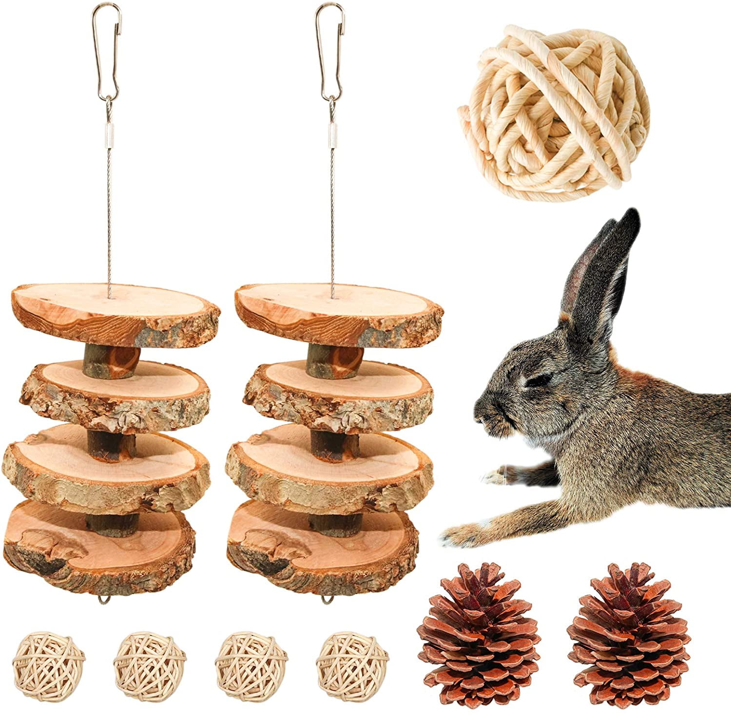 Guinea Pig Chew Toys for Teeth,Small Animal Natural Apple Wood Treats ...