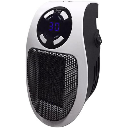 Plug in Wall Heater 500w Mini Electric Space Portable Digital Personal ...