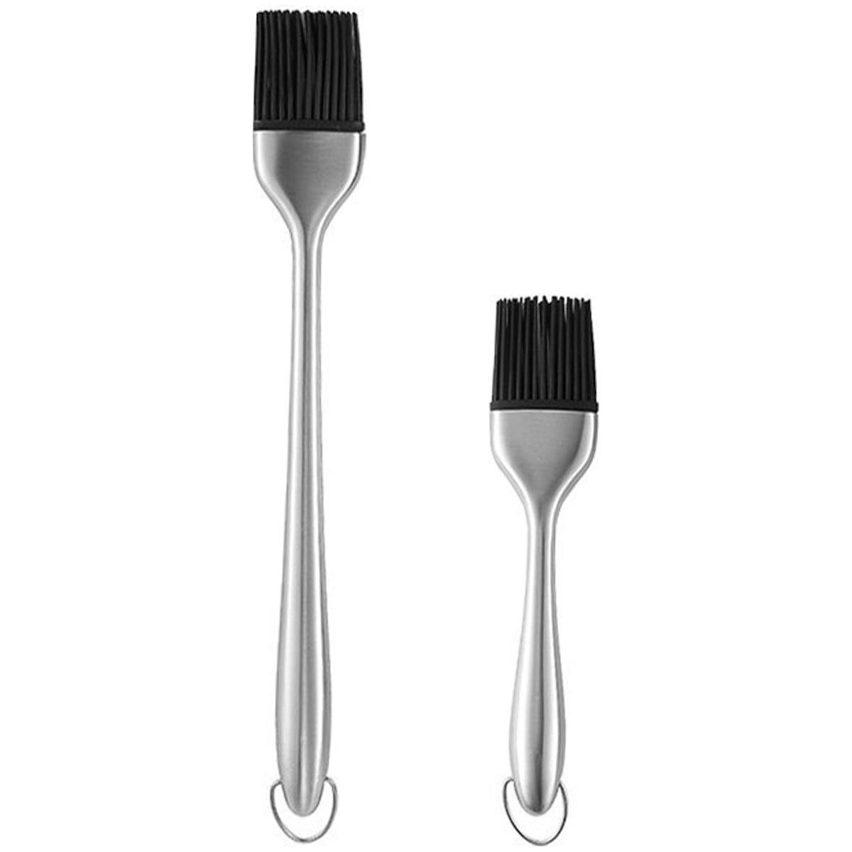 2pc Silicone Sauce Basting Brush Heat Resistant Kitchen Oil Brush Detachable Bbq Grill Basting