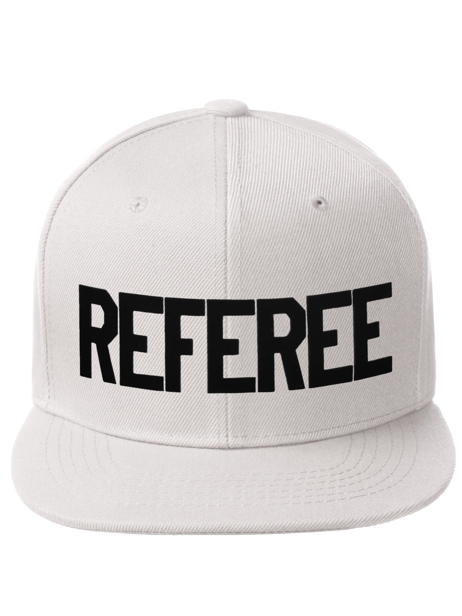 Classic Snapback Referee Hat High Profile Flat Bill Visor Adjustable ...