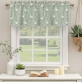 2 Pack White Goose Valance for Window Green Playful Animal Small Eggs ...
