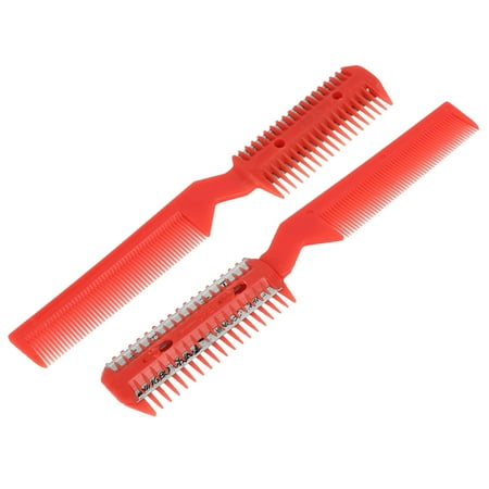 Women Replacement Razor Blade Double End Hair Comb Trimmer Cutter Red 2 ...