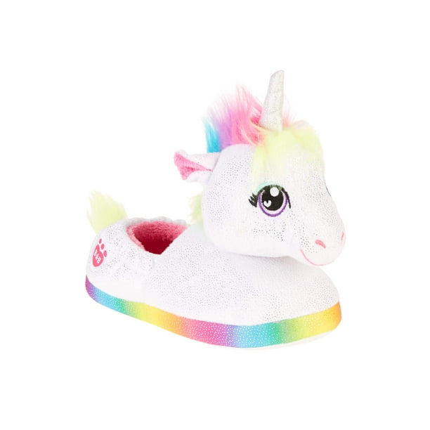 Girls' Build-A-Bear Workshop Unicorn Slippers - Walmart.com