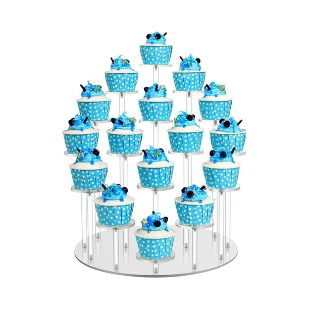 WJSXC Paper Cupcake Rack Transparent Paper Cupcake Display Rack ...