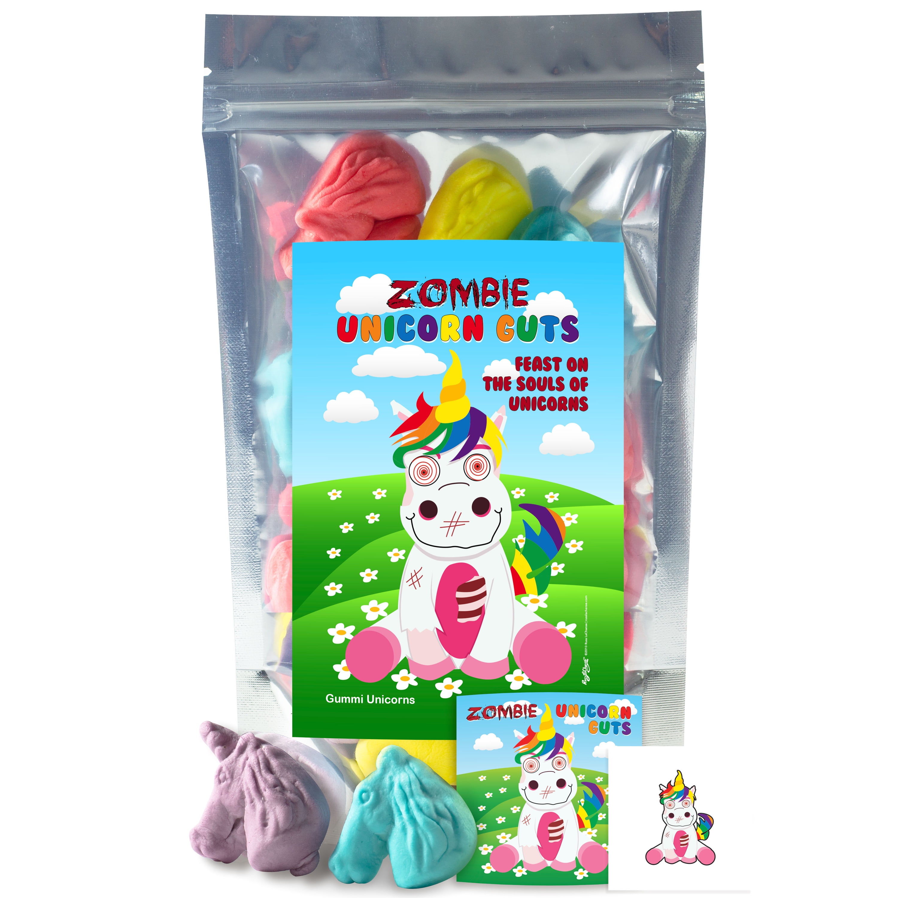 Zombie Unicorn Head Gummies Funny Unique Easter Basket Stuffer Candy ...