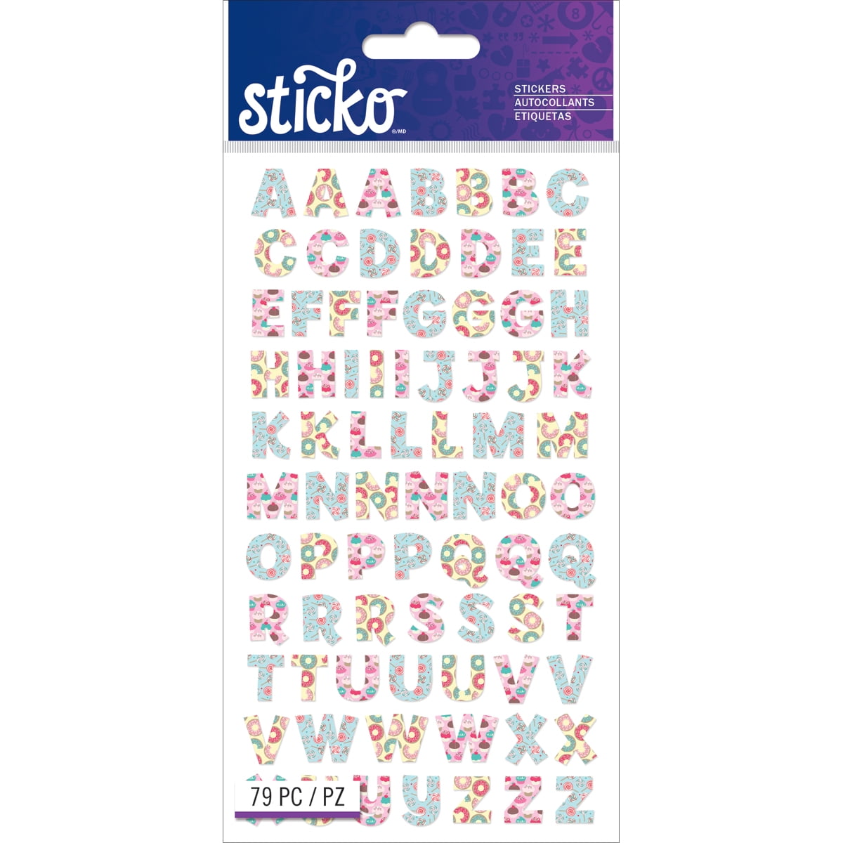 Sticko Alphabet Stickers-Dessert - Walmart.com