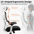 CoolHut Ergonomic Office Chair, High Back Adjustable Computer Desk ...