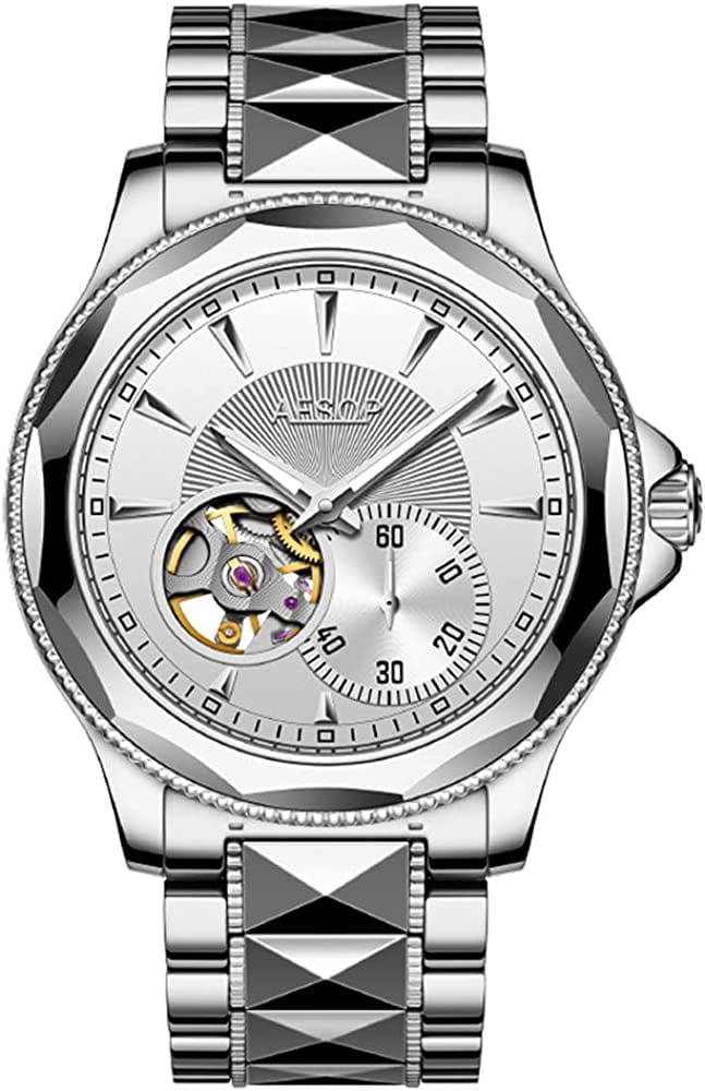 AESOP Skeleton Japan Automatic Mechanical Men Sapphire Crystal Wrist ... AESOP Skeleton Japan Automatic Mechanical Men Sapphire Crystal Wrist ...