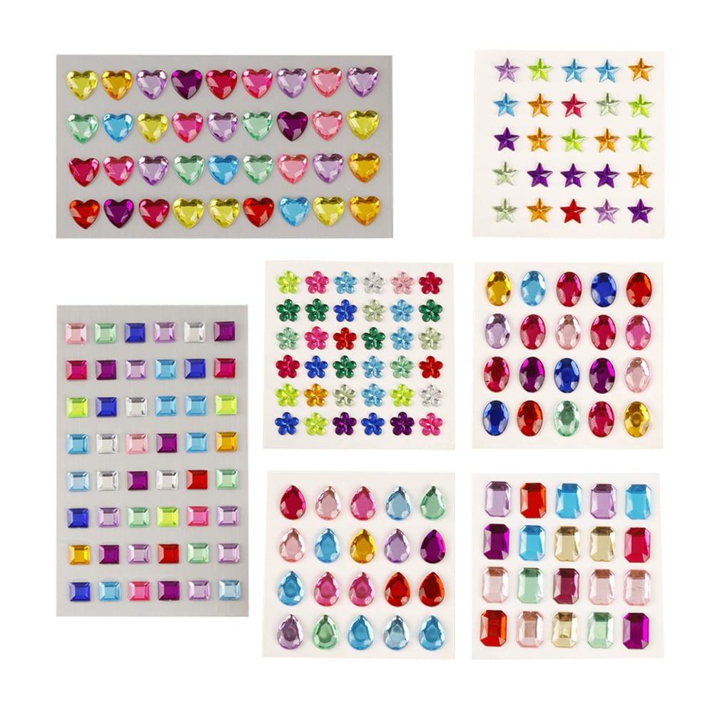 OUNONA Stickers Jewels Crystal Self Adhesive Rhinestones Sticker Craft ...