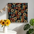 Colored Rings Canvas Wall Art for Living Room, Abstract Retro Colorful ...