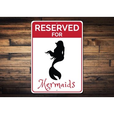 Welcome Mermaids Gather Here A Beach Thing Wall Signs Set of 3 Embossed ...