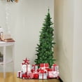 Costway 5ft Pre-lit PVC Artificial Half Christmas Tree 250 LED Lights ...