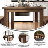 "Jessamine Farmhouse Style Kitchen Dining Room Table, 60"" x 38 ...