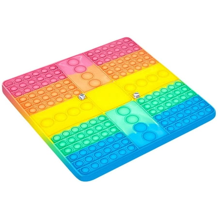 Big Size Push Pop Game Fidget Toy,13inch Silicone Rainbow Chess Board ...