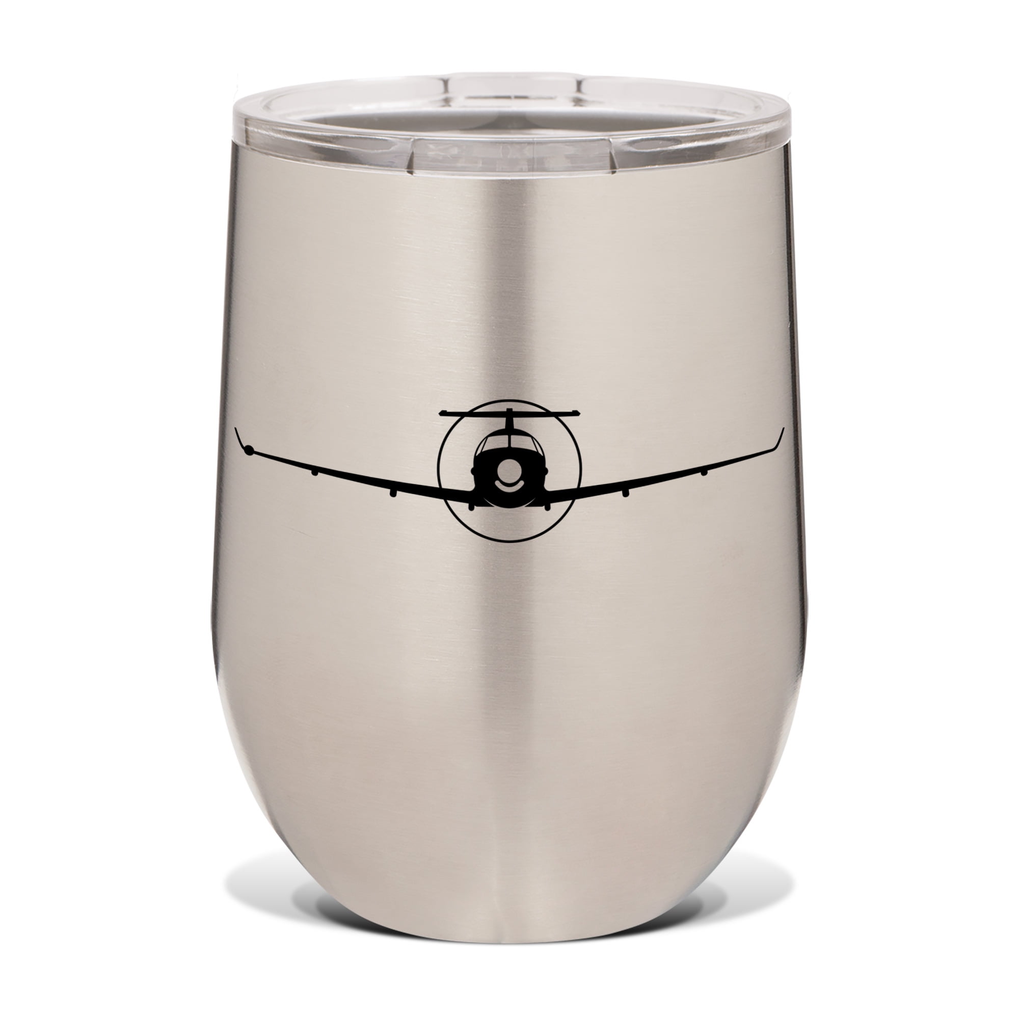 PC-12 U-28A Wine Tumbler 12 oz - Laser Engraved - Stainless Steel - Vacuum Insulated - Double ...