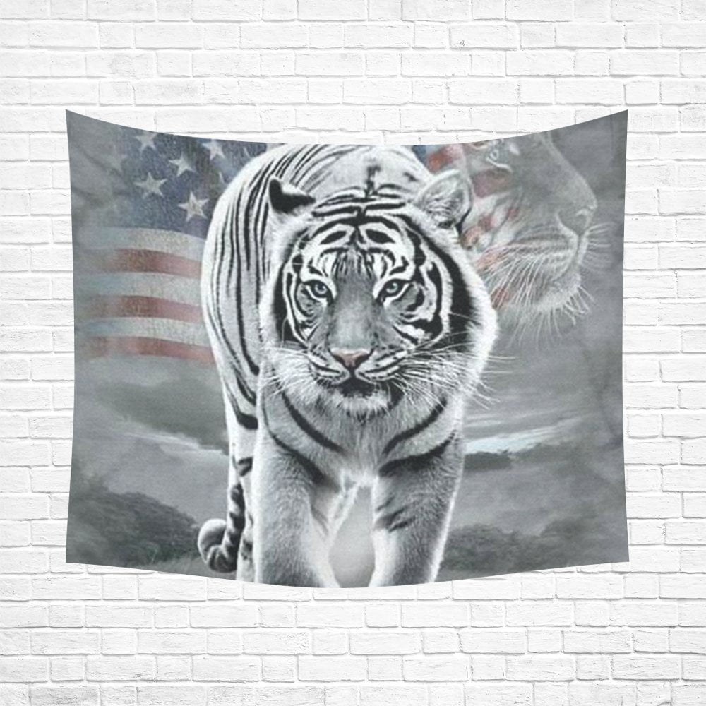 MYPOP Wall Art Animal Tiger Hanging Wall Tapestry 51x60 inches ...