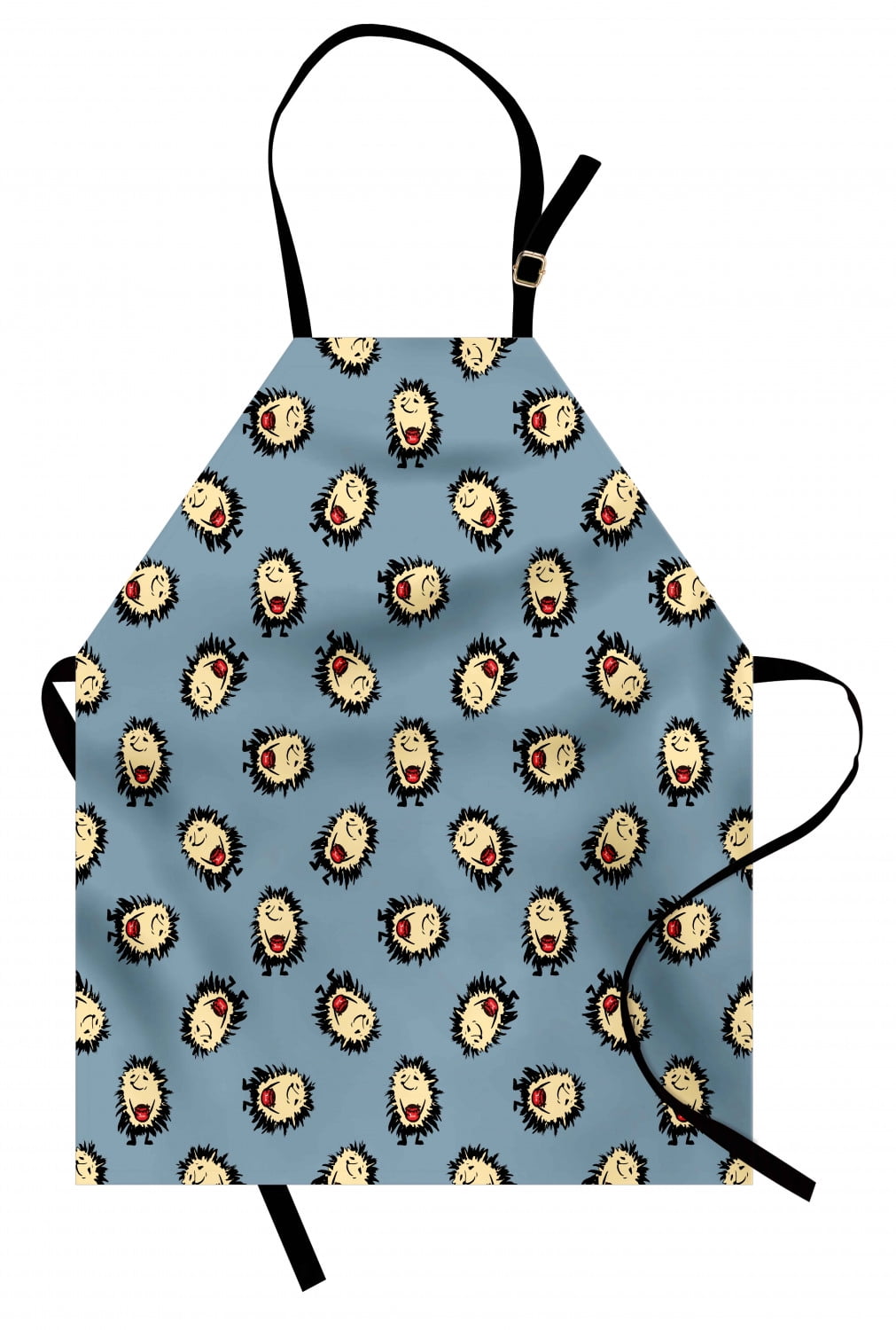 Hedgehog Apron Hand Drawn Style Thorny Mammal Mascots Holding Jar of ...