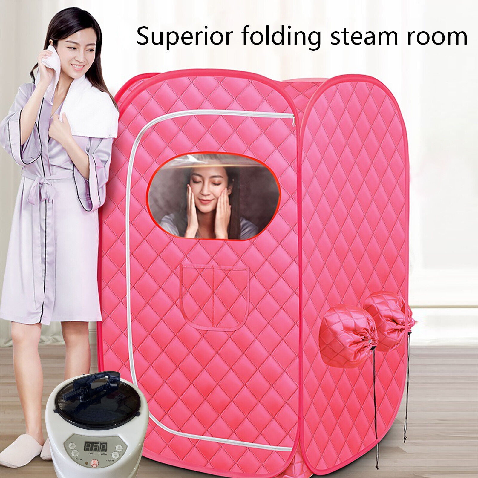 Mkyiongou 1000W 2L Portable Home Steam Tent Spa Body Sauna Tent Detox ...