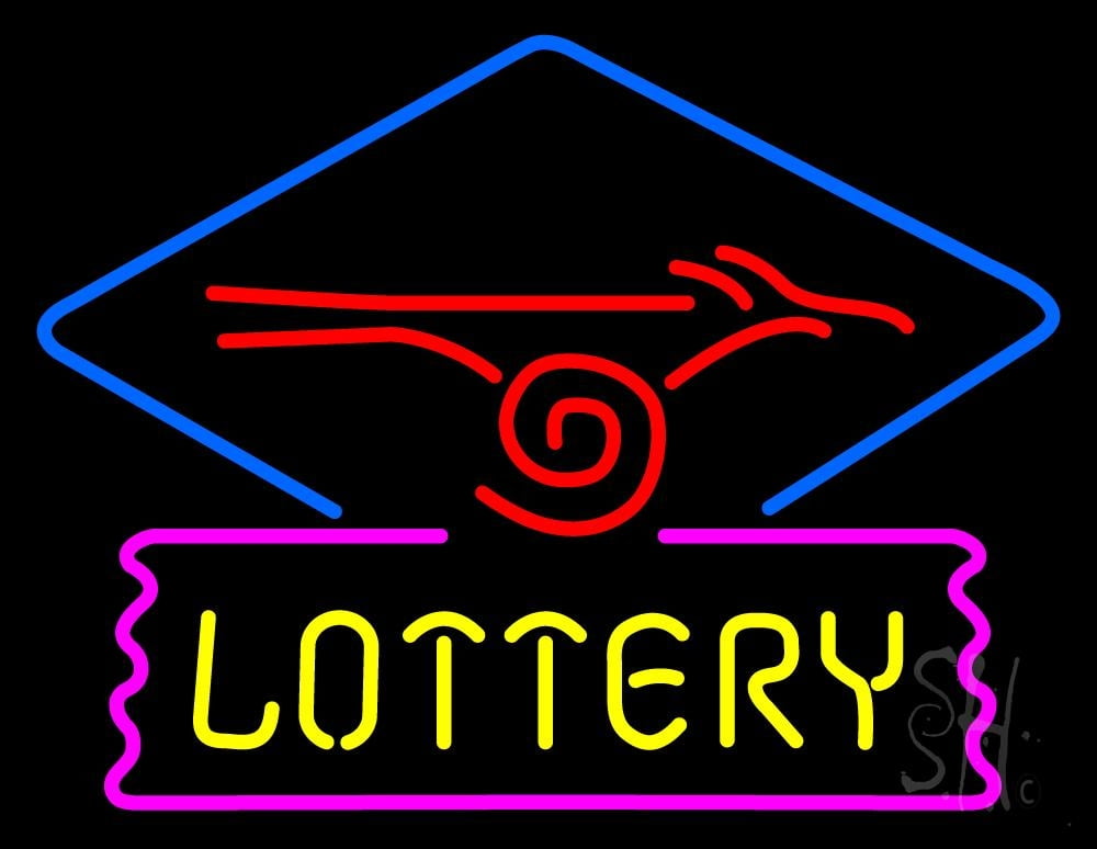 Lottery Logo LED Neon Sign 15 x 19 - inches, Black Square Cut Acrylic ...