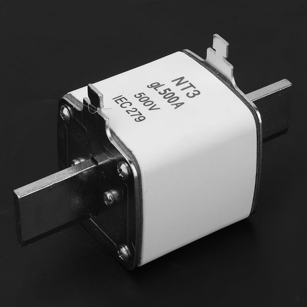 Fusible cerámico de hoja, NT3/RT16-3 500 V Fusible de tubo cuadrado de contacto de hoja Fusible ...