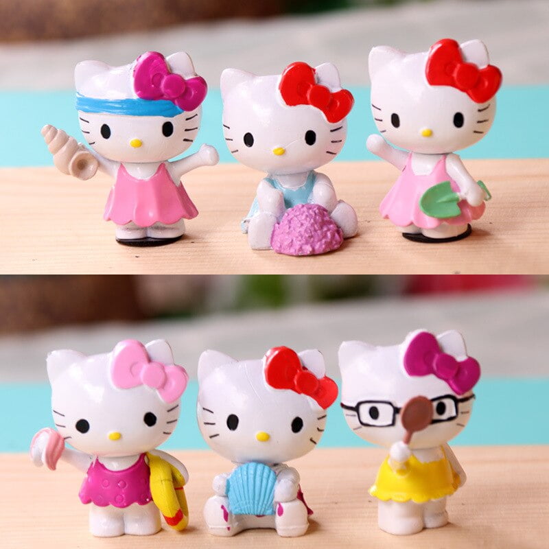 Juego de figuras de Hello Kitty My Melody, Mini figuritas de 4,5 cm ...