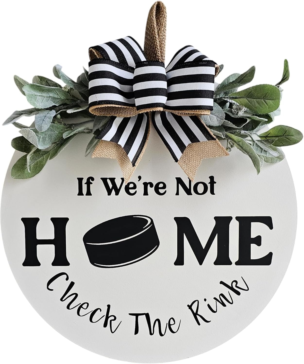 Hockey Family Door Hanger | If We're Not Home Check The Rink| Ice ...