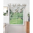 Butterfly Flower Sheer Waterfall Valance Curtains for Window, Cotton ...