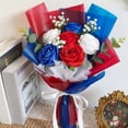 Independence Day Bouquet Made Gift Preserved Artificial Flowers Red ...