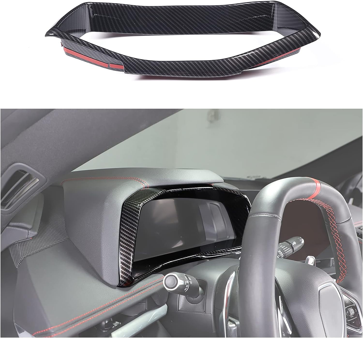 TINKI Dashboard Panel Trim Cover Frame Fit for Chevrolet Corvette C8 ...